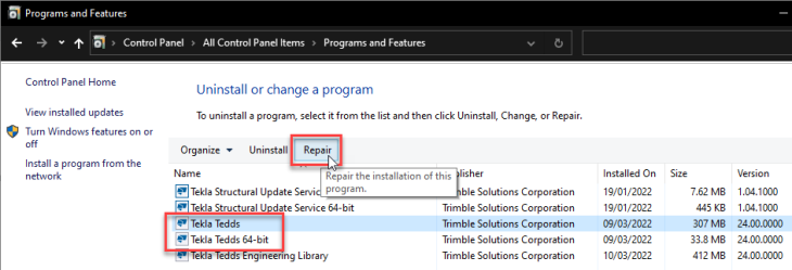 Tedds 2022 - Tedds shuts down without an error message and Tedds for Word hangs | Trimble User ...